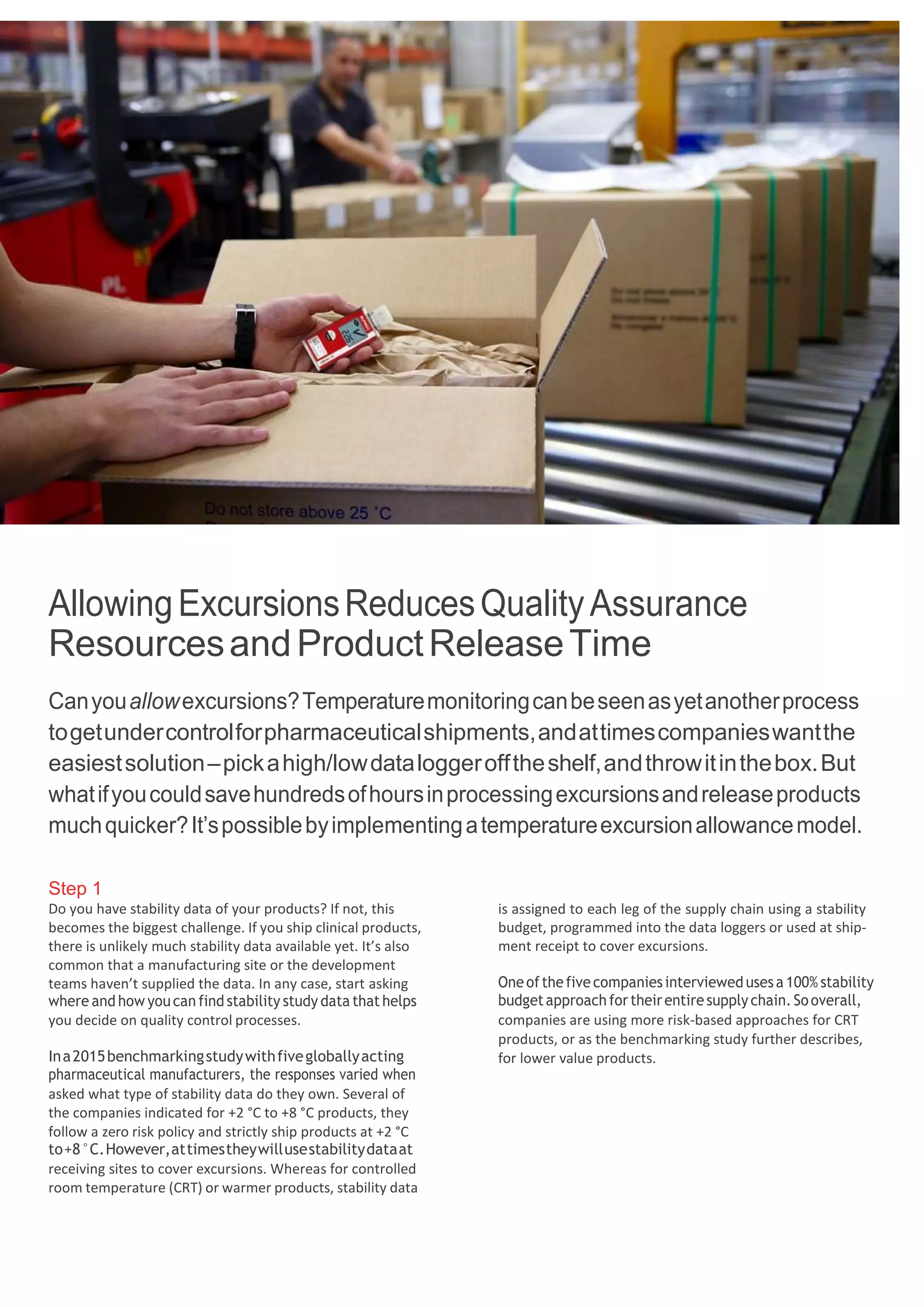 Temperature excursion allowance a GxP compliant solution | DOCX