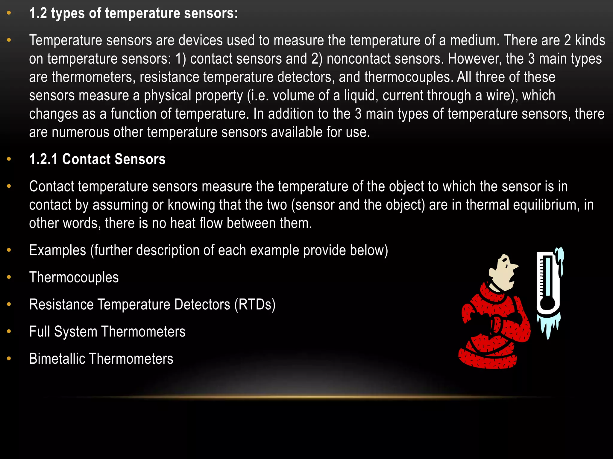 Temprature sensor | PPTX | Chemistry | Science