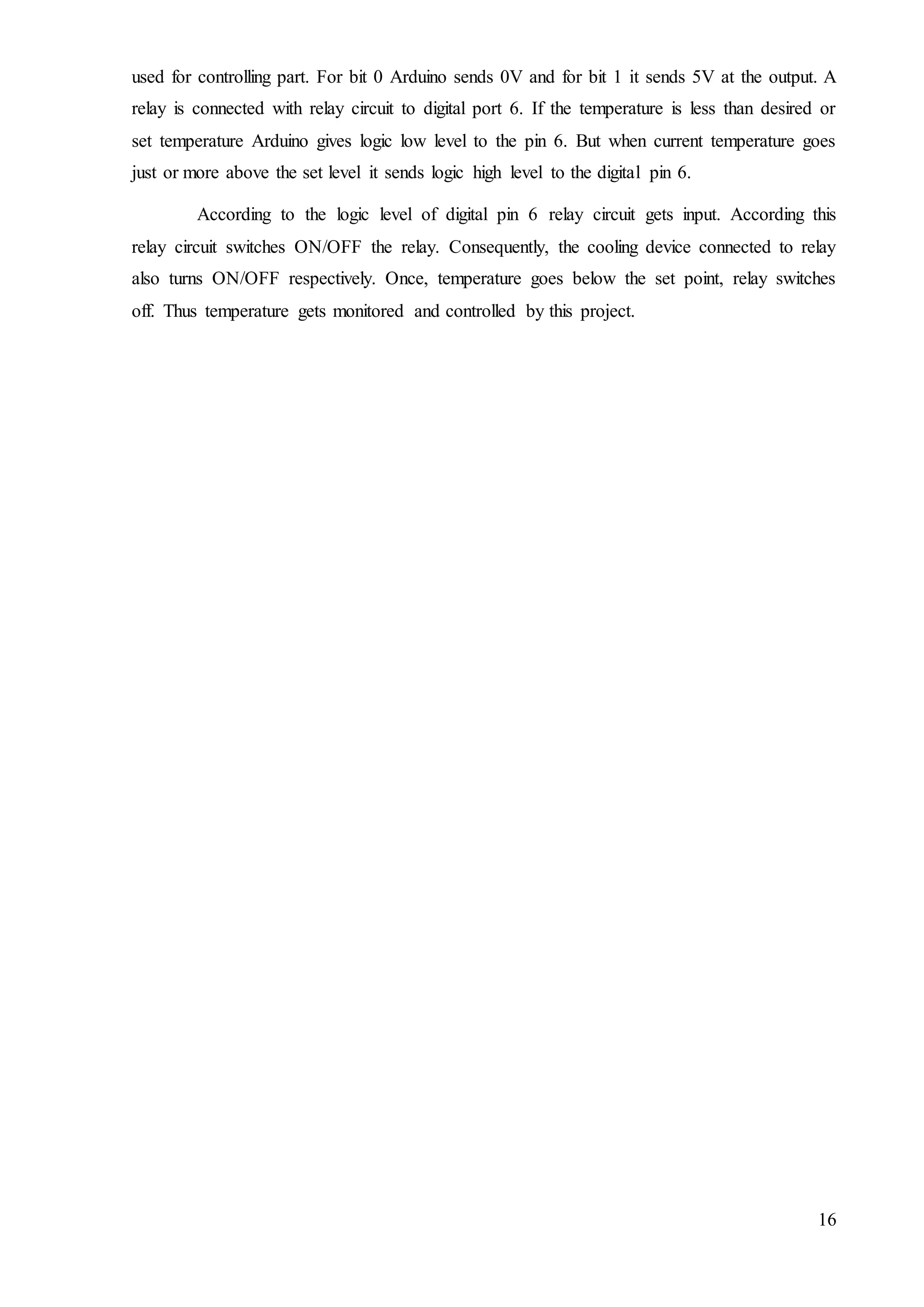Temperature Monitoring And Controling Using Arduino Pdf