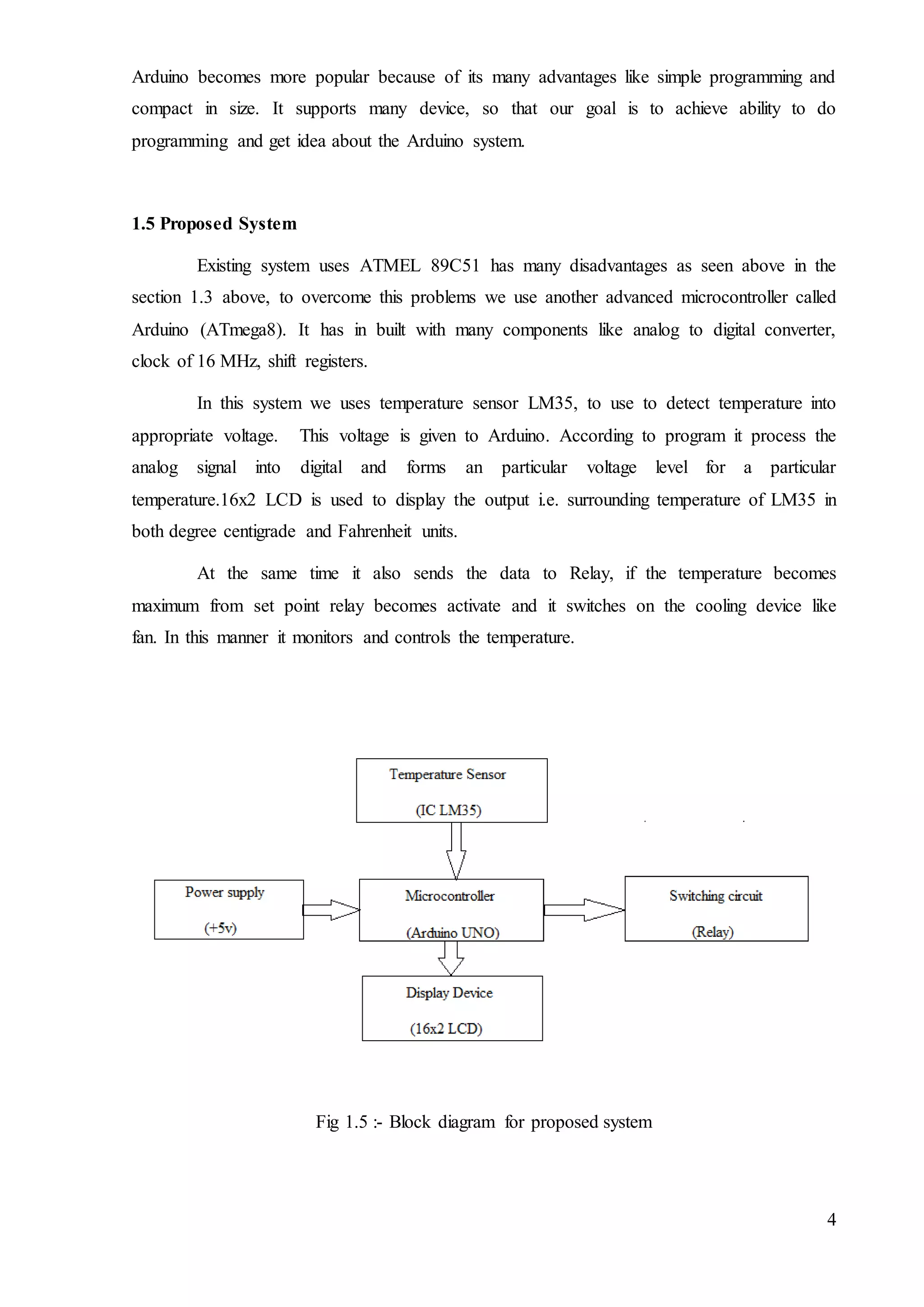 Temperature Monitoring And Controling Using Arduino Pdf