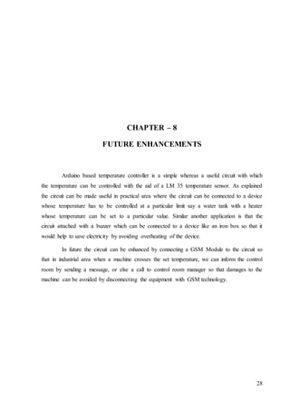 Temperature monitoring and controling using arduino | DOCX