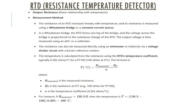 Temperature Sensor Working and Components | PPTX