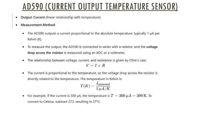 Temperature Sensor Working and Components | PPTX