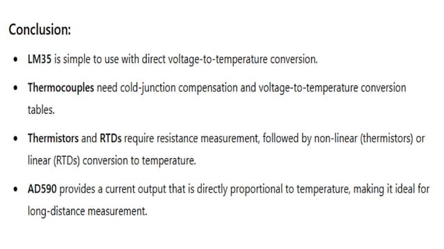 Temperature Sensor Working and Components | PPTX