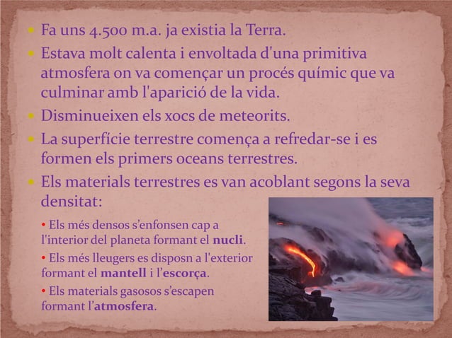 LA HISTORIA BIOLÒGICA I GEOLÒGICA DEL PLANETA TERRA | PDF