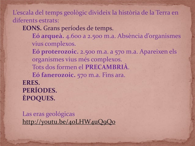 LA HISTORIA BIOLÒGICA I GEOLÒGICA DEL PLANETA TERRA | PDF