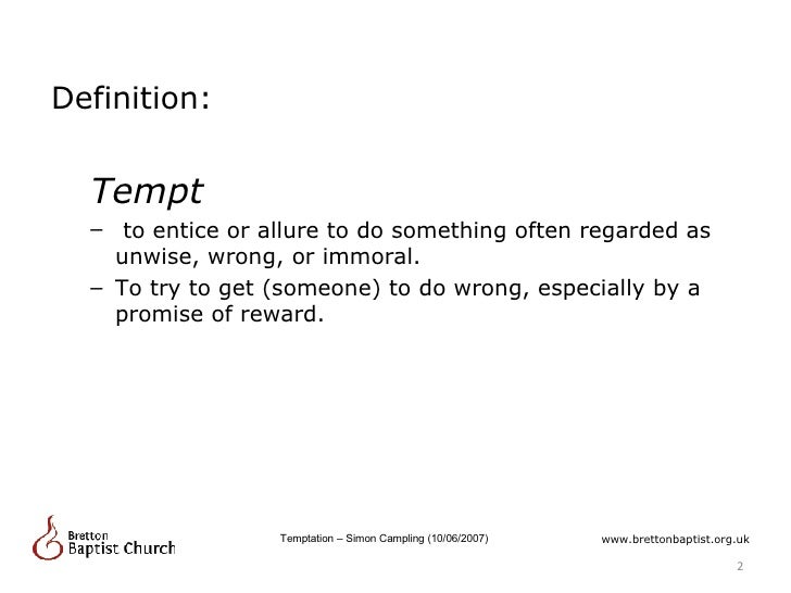 Temptation (Simon Campling) - Youth Service (10/06/2007)