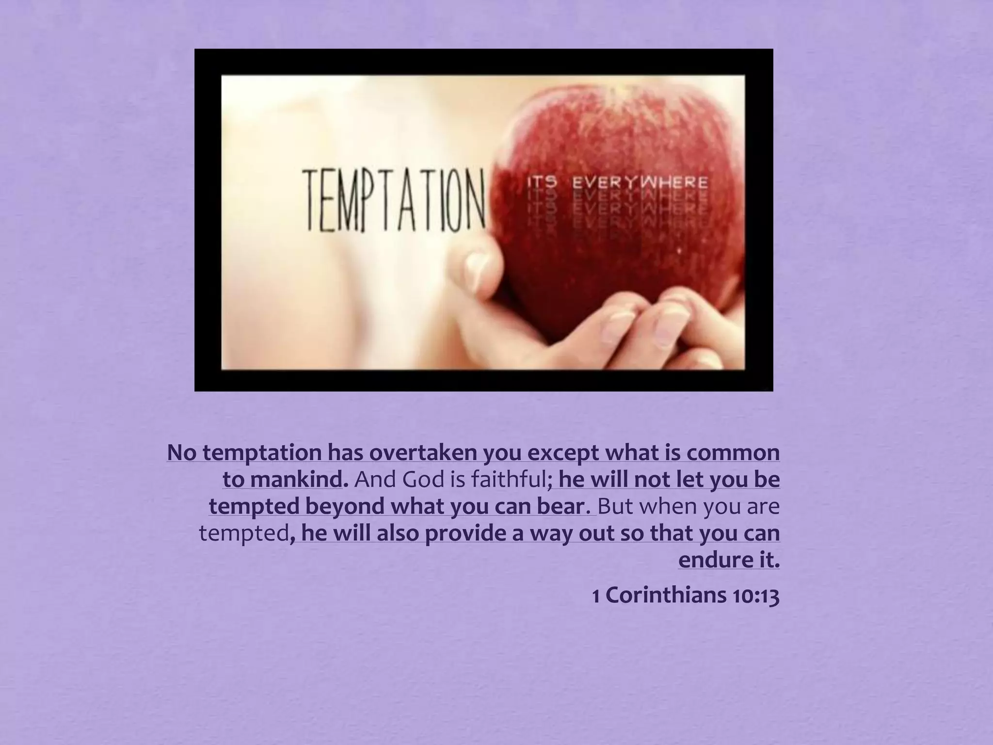 Temptation, a fact of life | PPTX