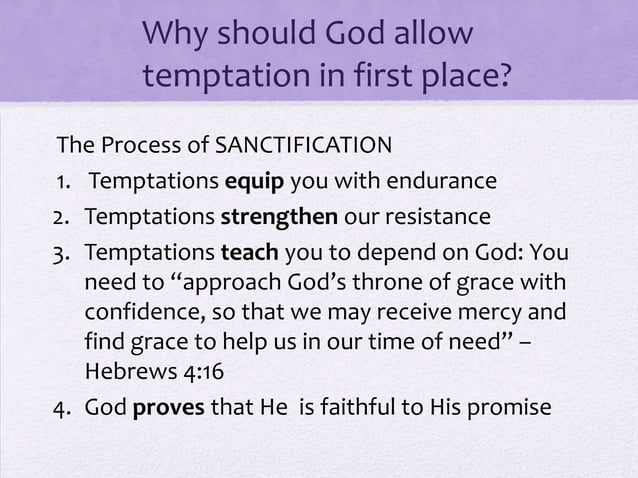 Temptation, a fact of life | PPT