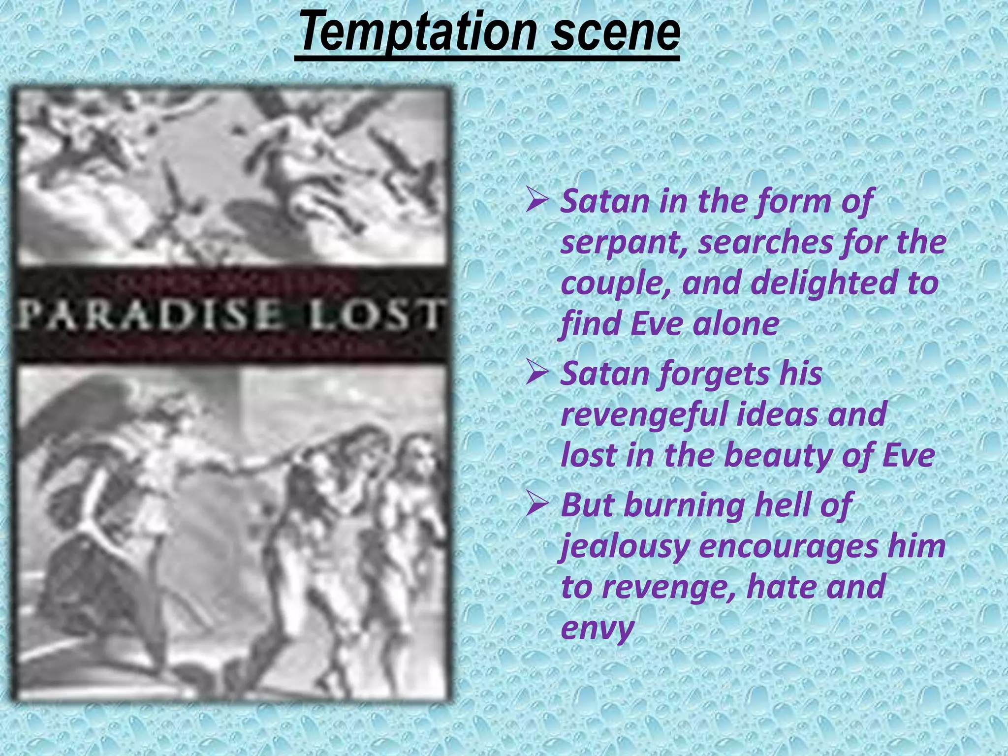 Temptation scene in paradise lost, p 1- nimesh | PPTX