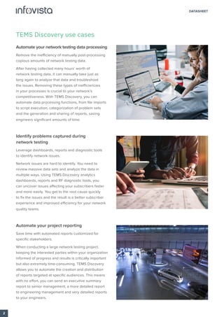 TEMS™ Discovery – Post-process and analyze large network testing data ...