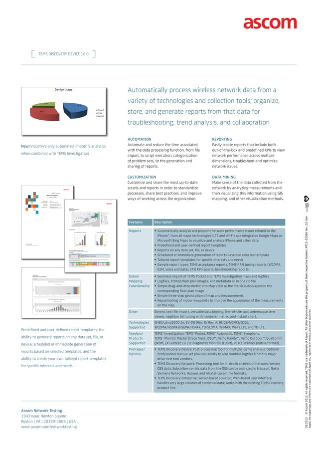 Tems discovery device_10.0_datasheet-3 | PDF