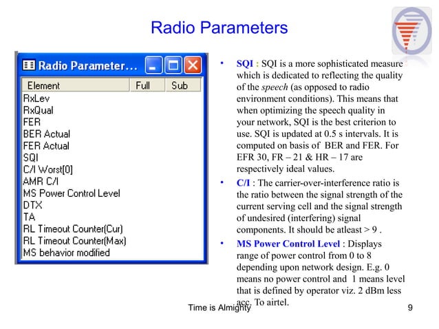 TEMS PARAMETERS | PPT | Digital Audio | Computer Software and Applications