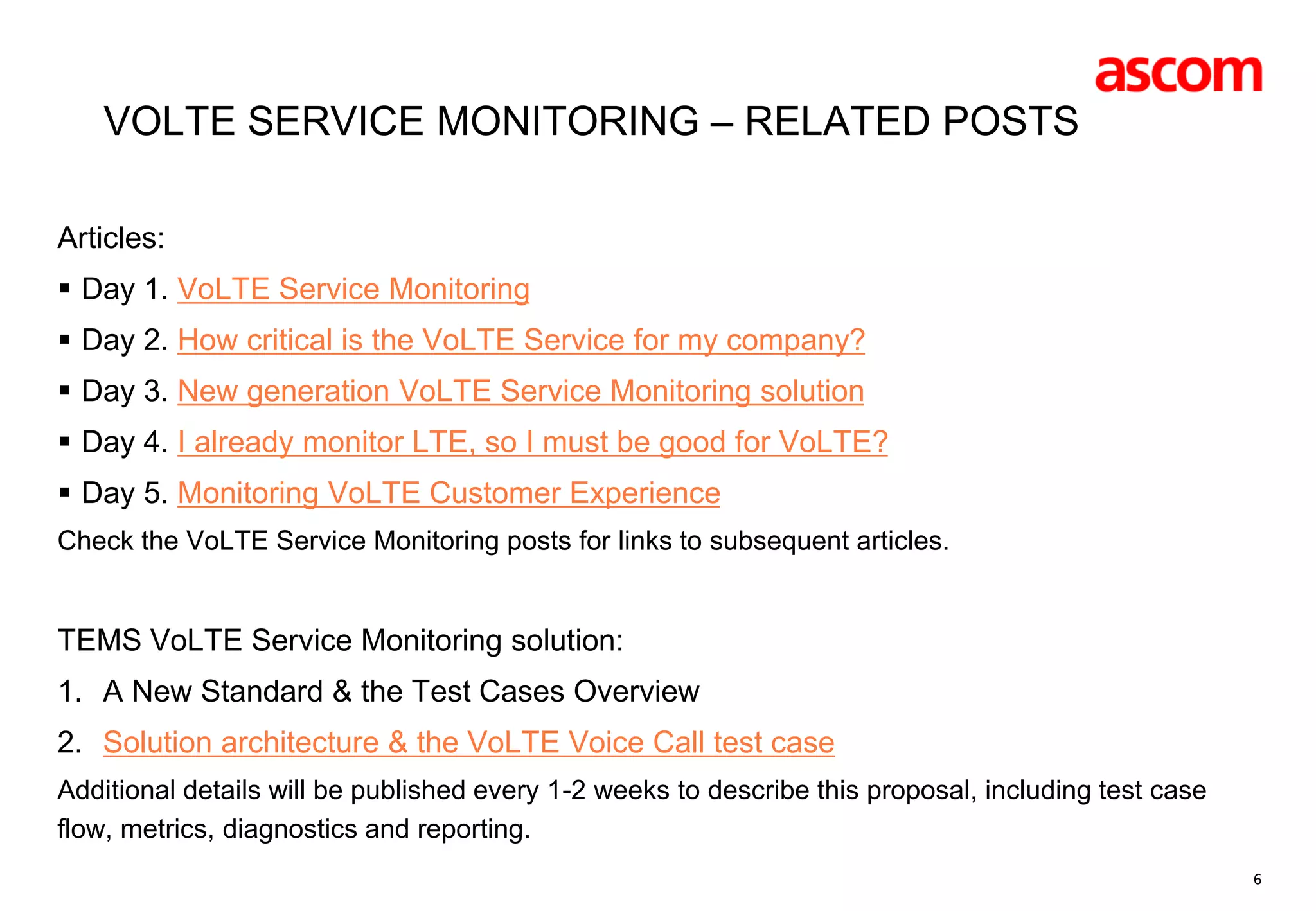 TEMS VoLTE Service Monitoring | PDF | Telecommunications Industry ...