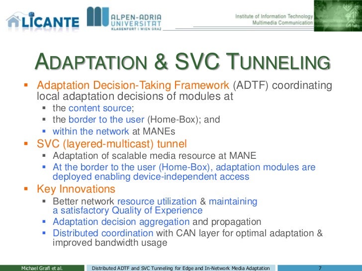 Distributed Adaptation Decision-Taking Framework and Scalable Video C…