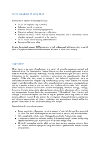 Transmission Electron Microscope (TEM) for research (Full version) | PDF
