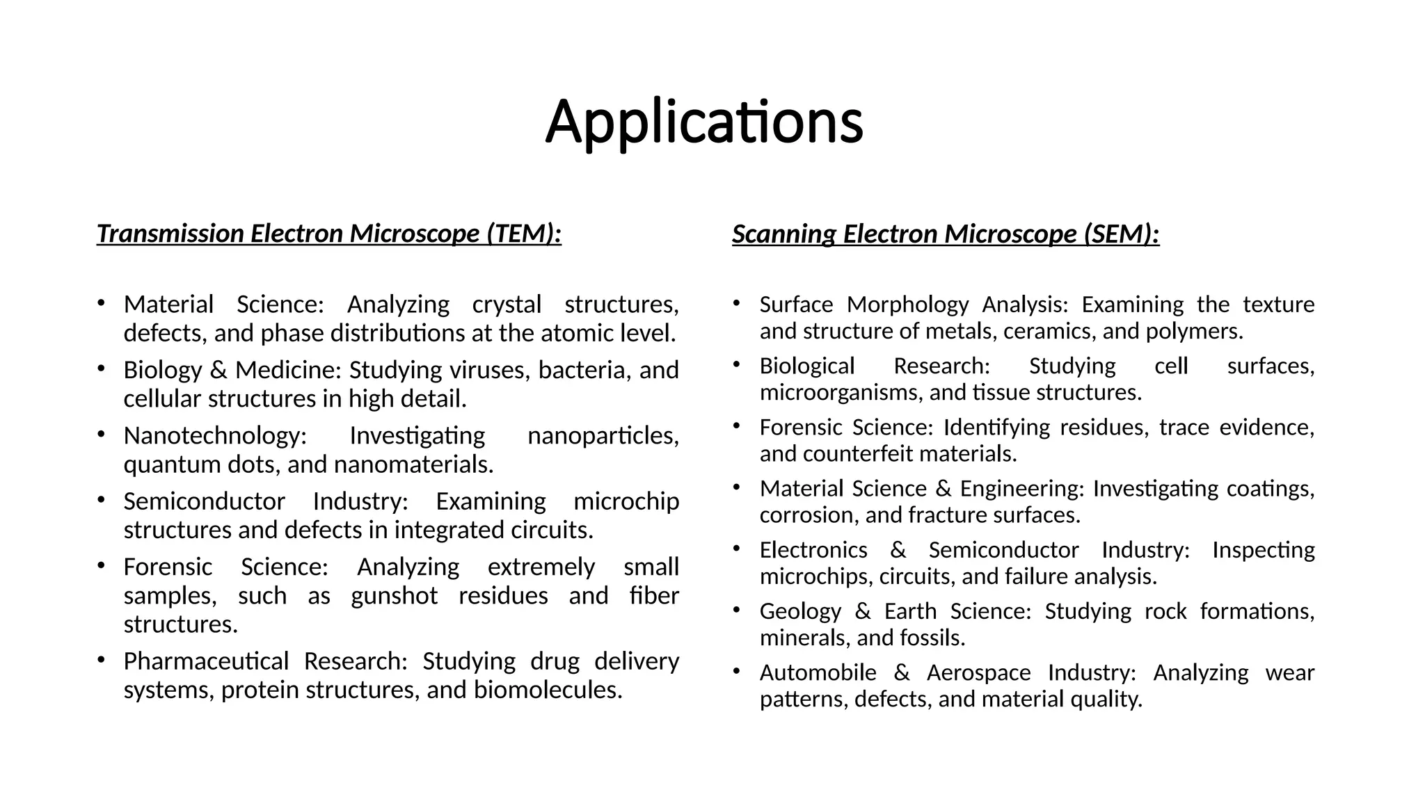 DIFFERENT TYPES OF - ELECTRON MICROSCOPY | PPTX