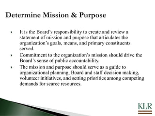 Ten basic-responsibilities-nonprofit-board-webinar-series | PPT