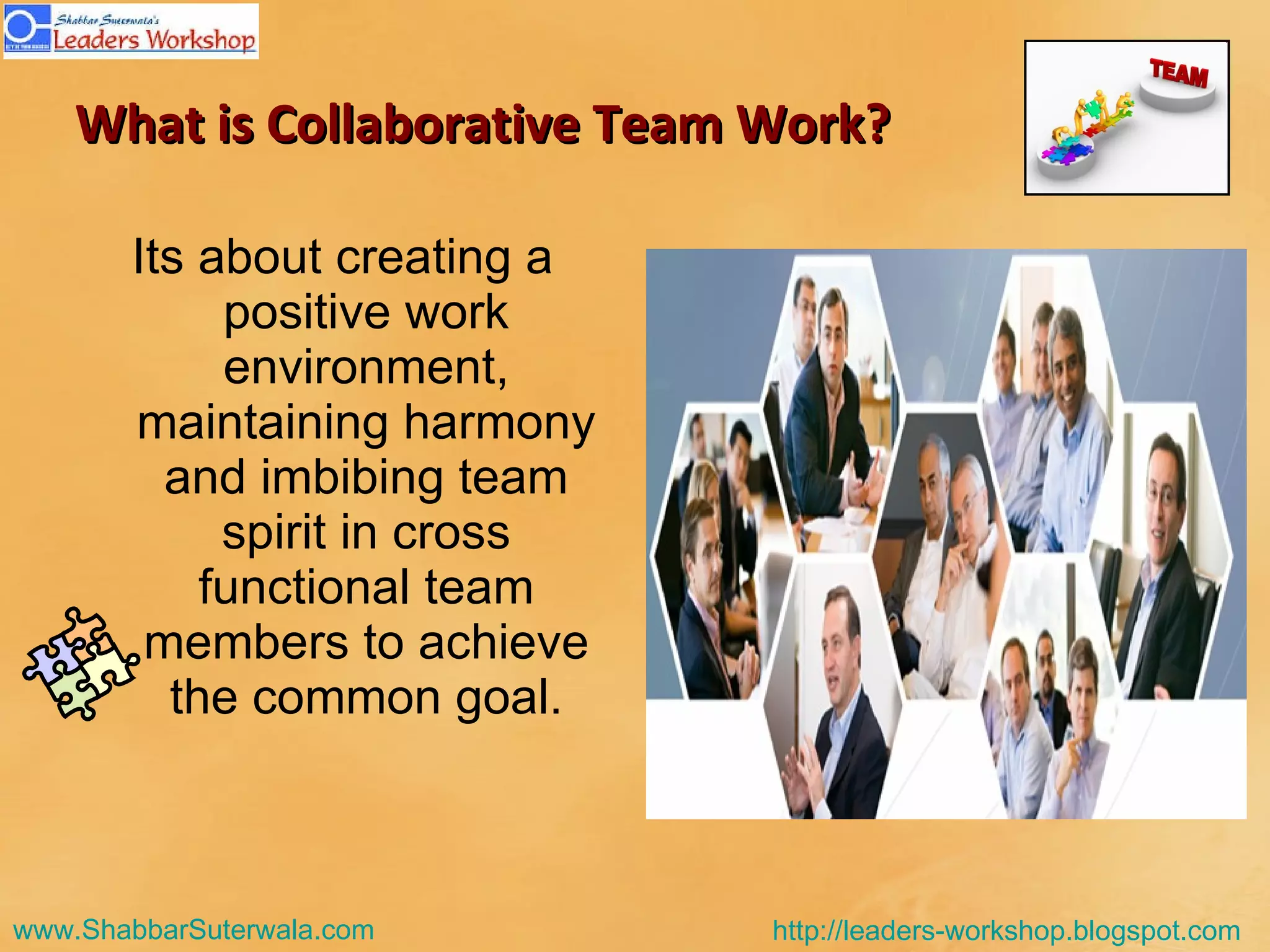 Ten commandments-for-collaborative team work | PPT