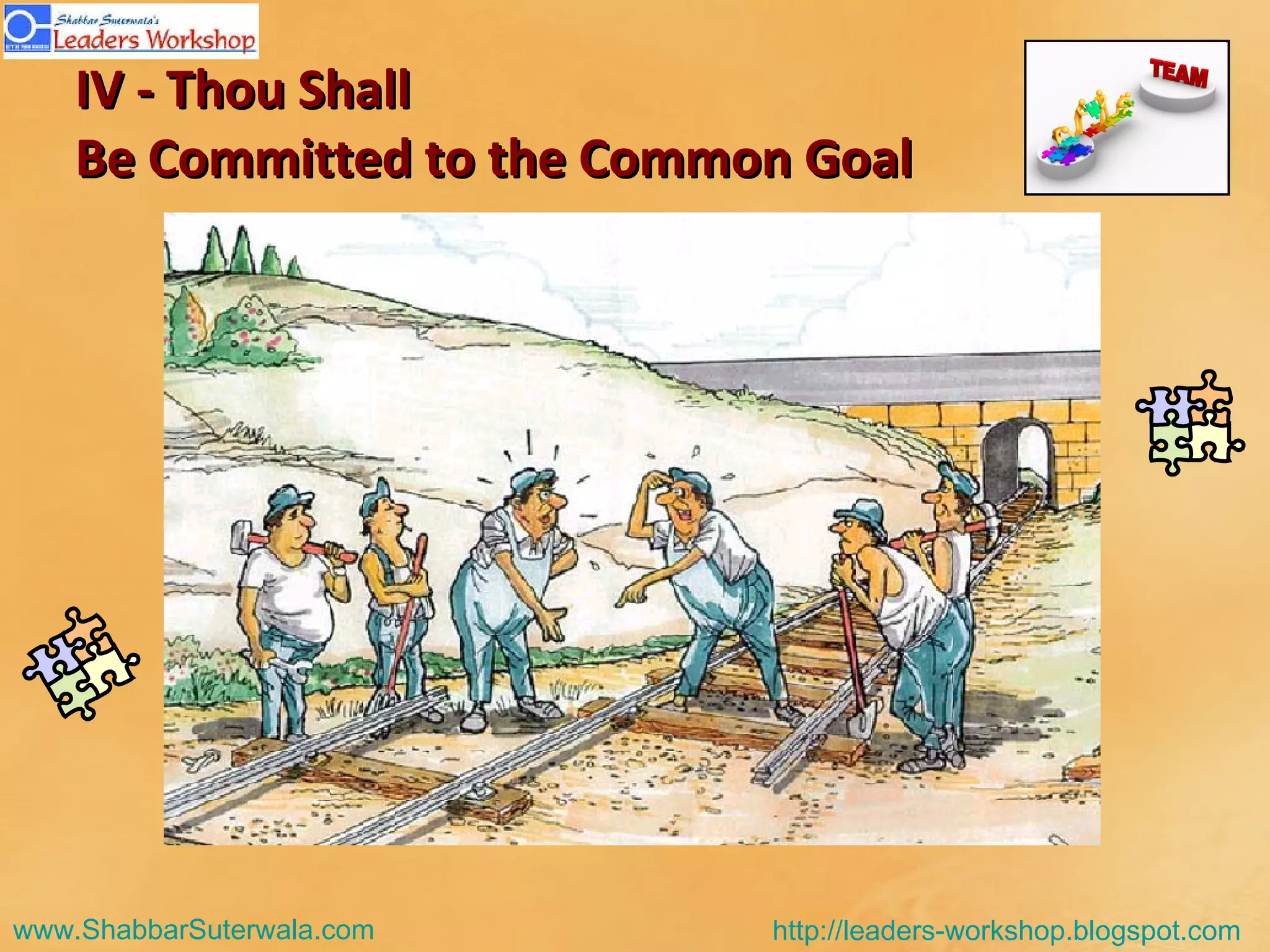 Ten commandments-for-collaborative team work | PPT