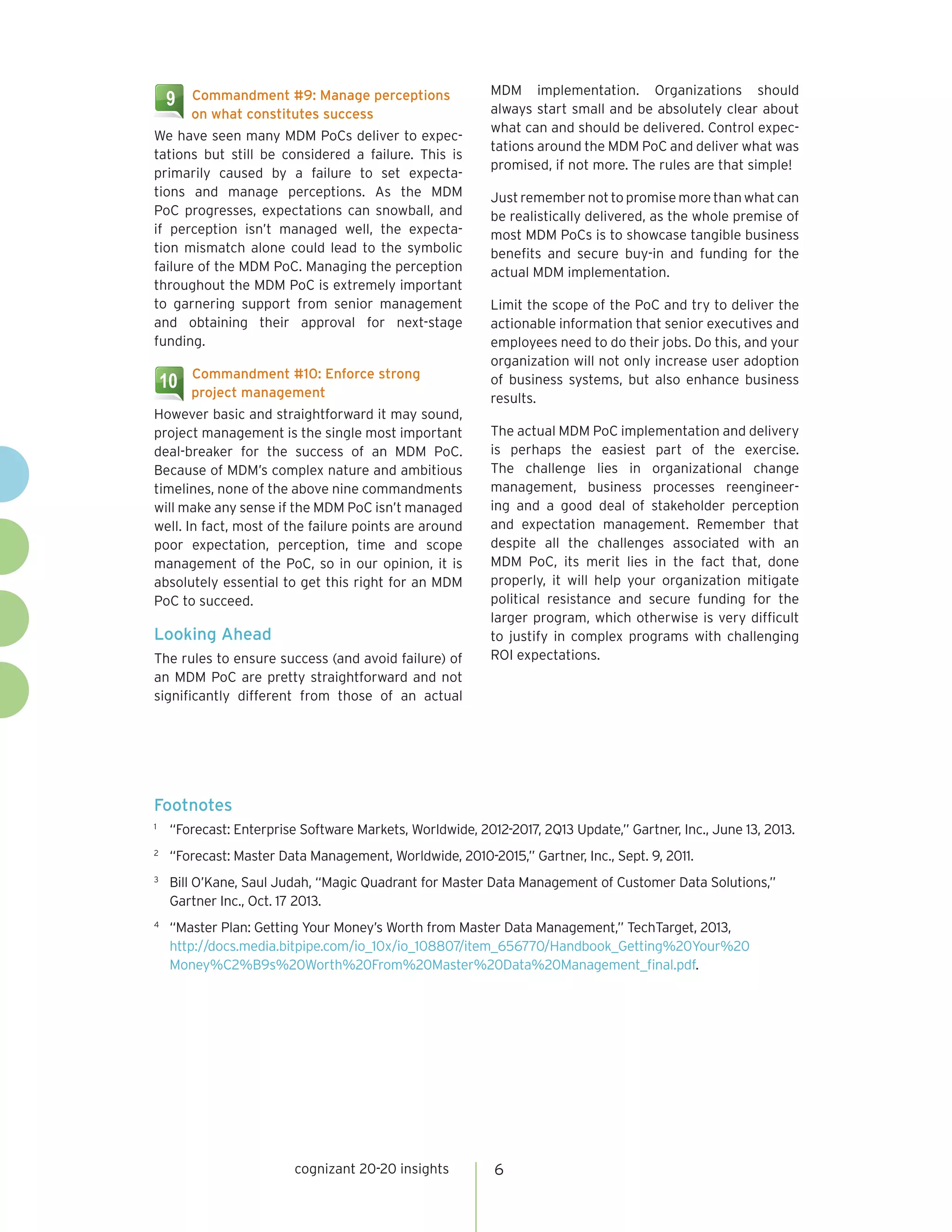 Ten Commandments of a Winning MDM PoC | PDF