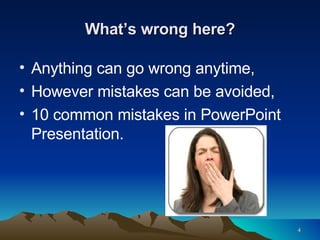Ten Mistakes In Powerpoint Presentation Ppt