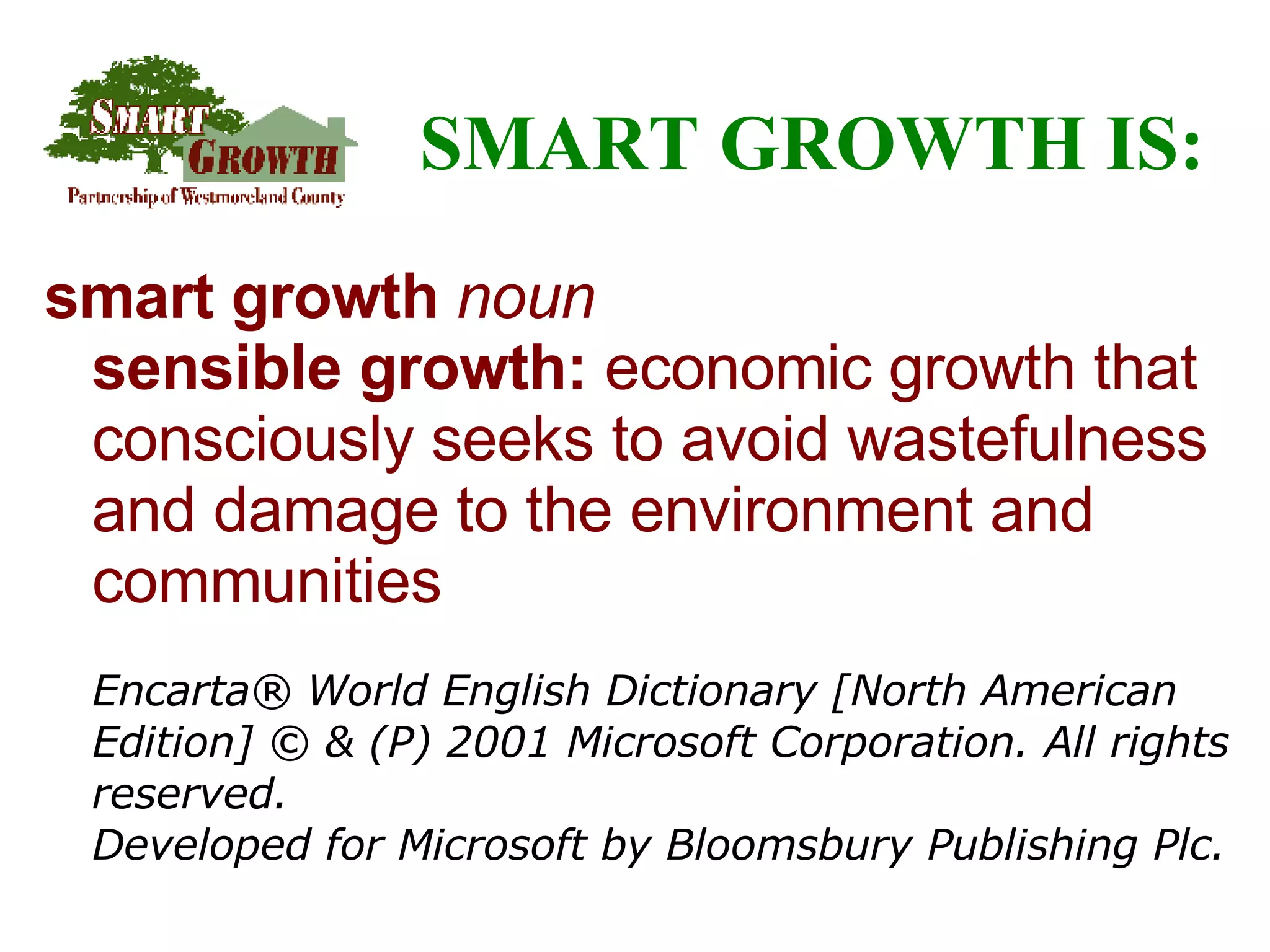 Ten Principles Of Smart Growth Sgpwc | PPT