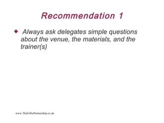 Ten practical recommendations for evaluating training | PPT