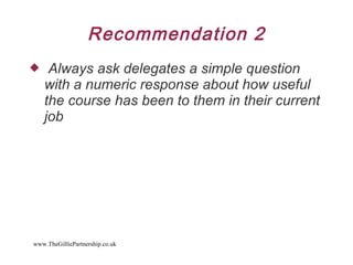 Ten practical recommendations for evaluating training | ODP