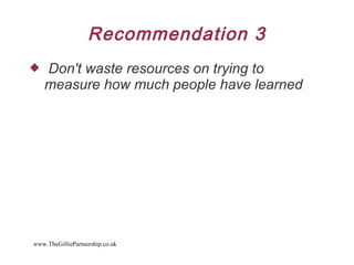 Ten practical recommendations for evaluating training | ODP
