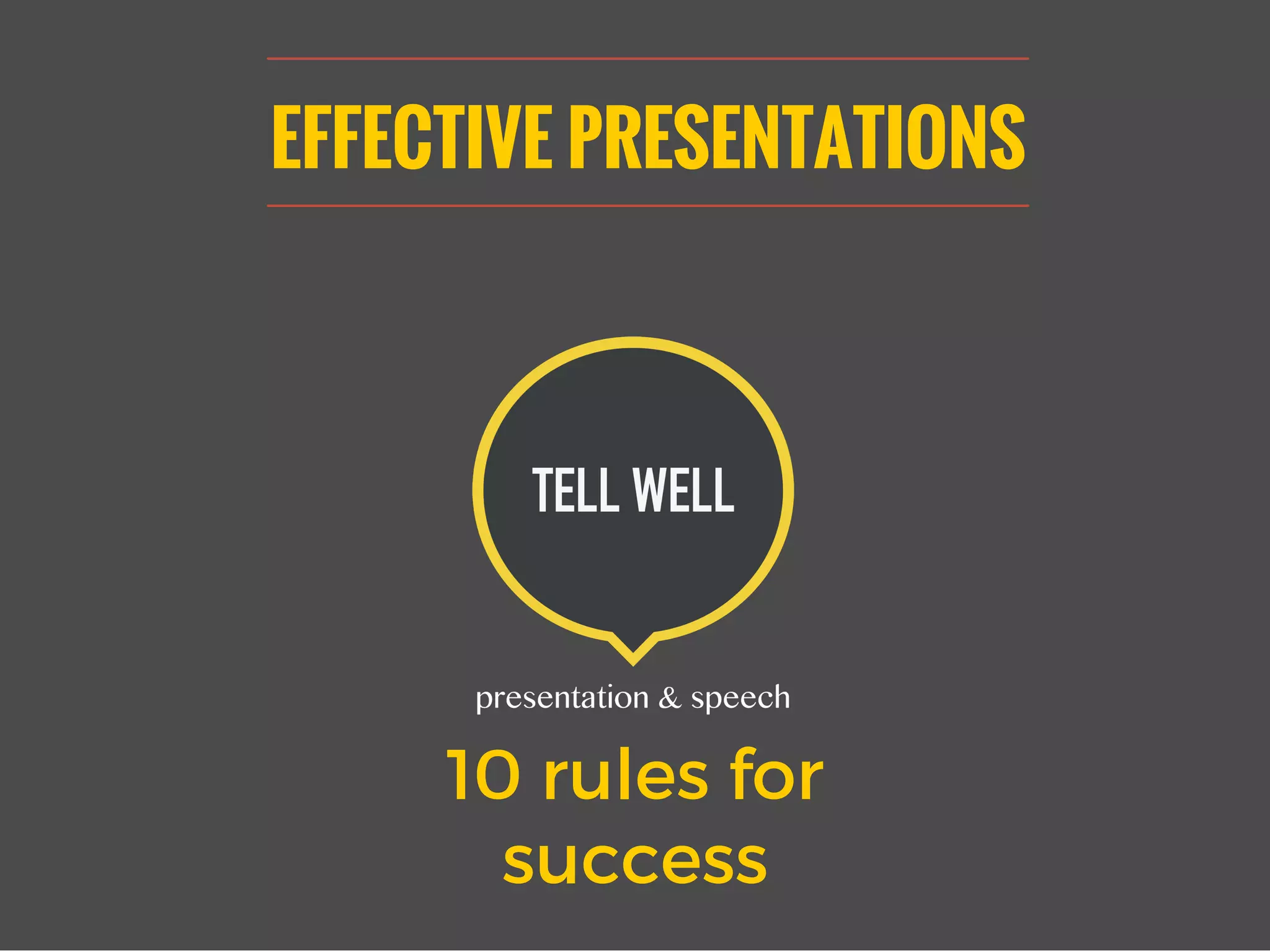 Effective presentations: 10 rules for success | PDF