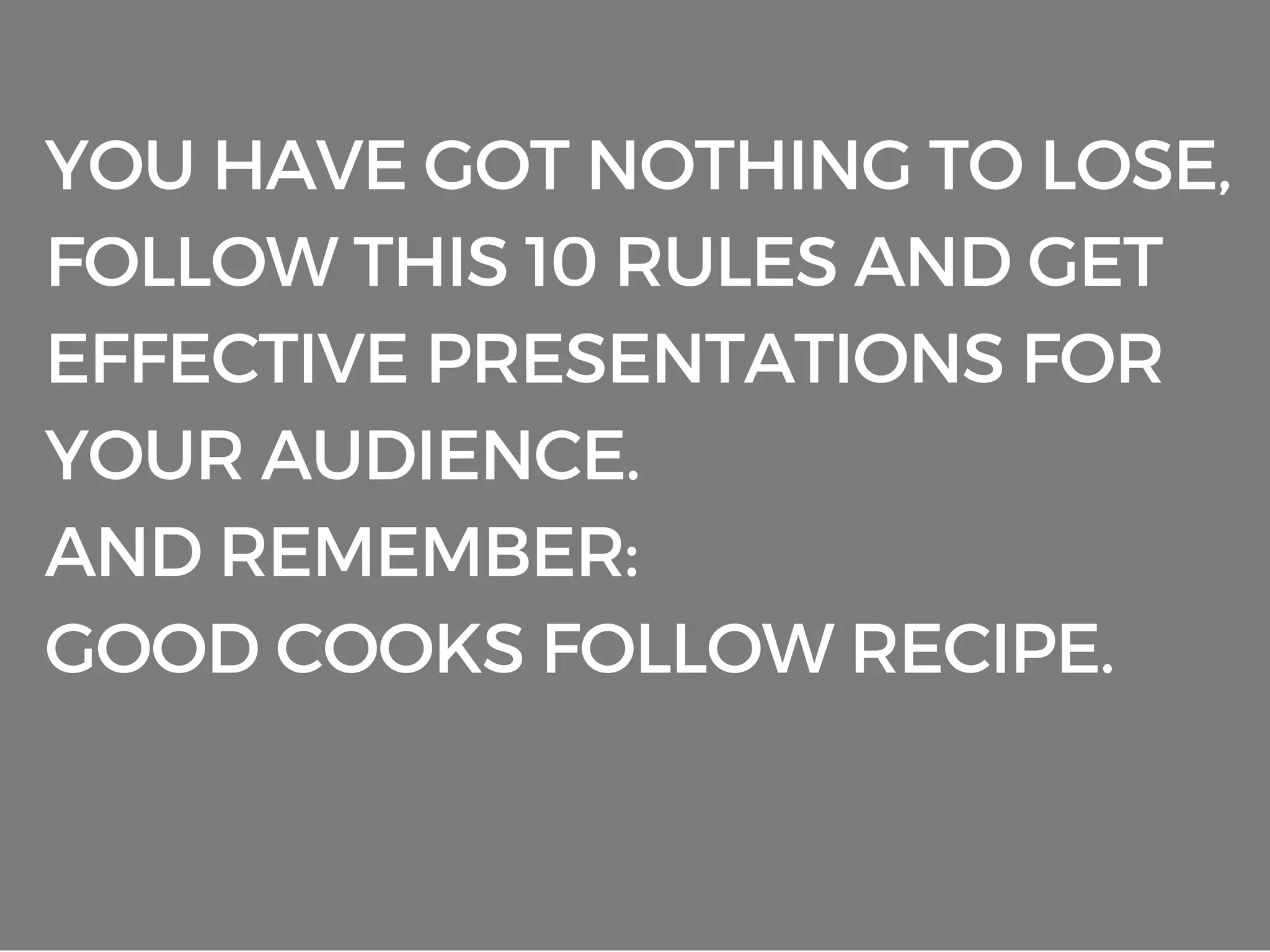 Effective presentations: 10 rules for success | PDF