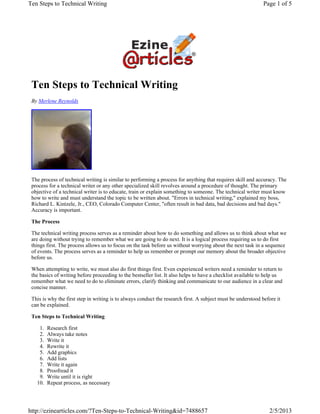 Ten steps-to-technical-writing | PDF