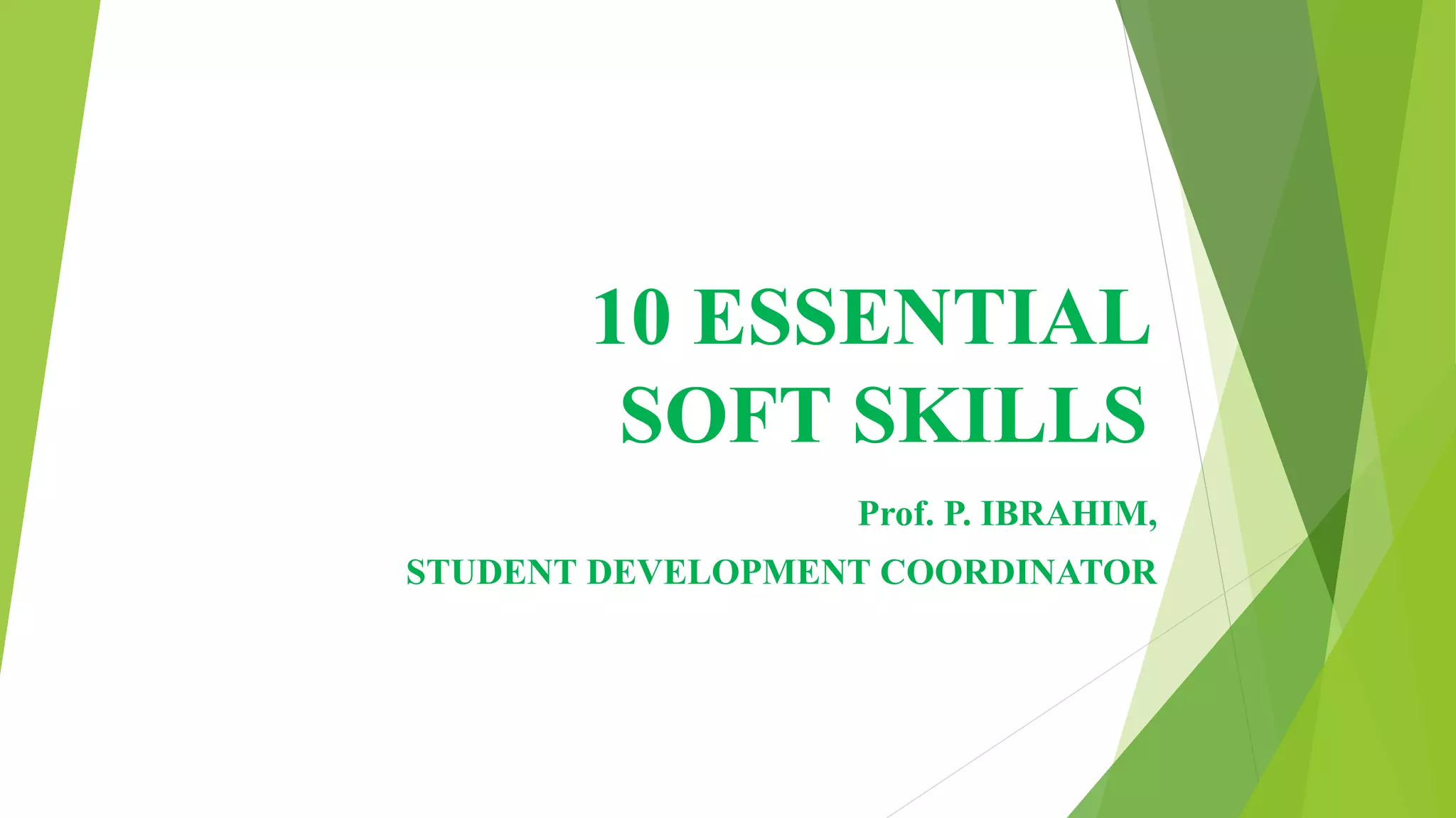 Ten Essential Soft Skills | PPTX
