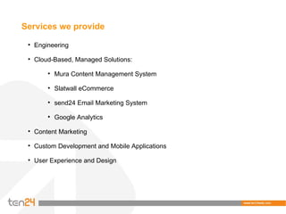 ten24 Web Solutions - Company Outline | PPT