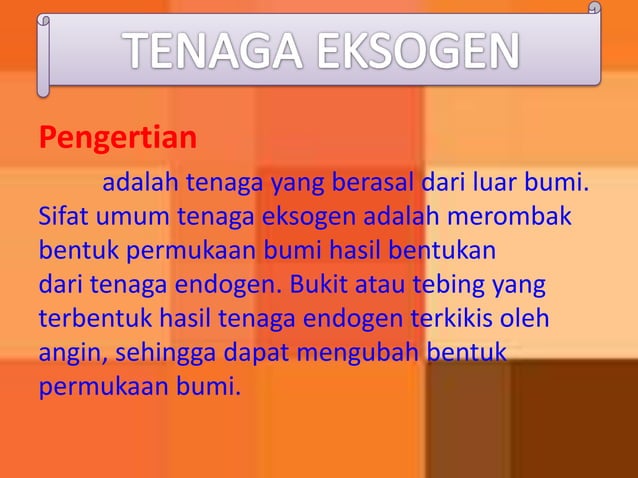 Tenaga eksogen | PPTX