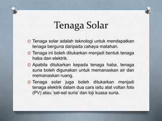 Tenaga yang boleh diperbaharui | PPT