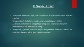 Tenaga yang boleh diperbaharui | PPTX