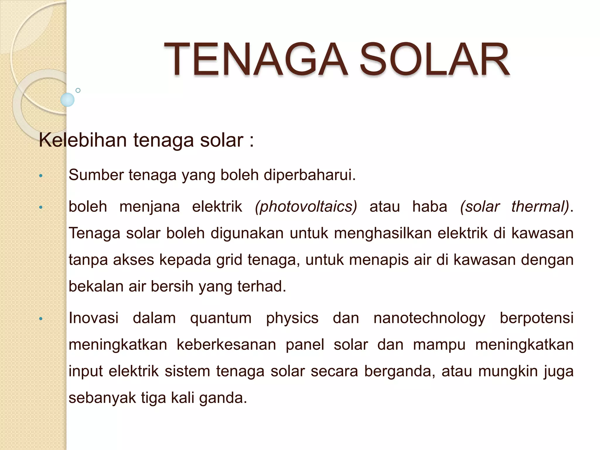 Tenaga yang boleh diperbaharui | PPTX