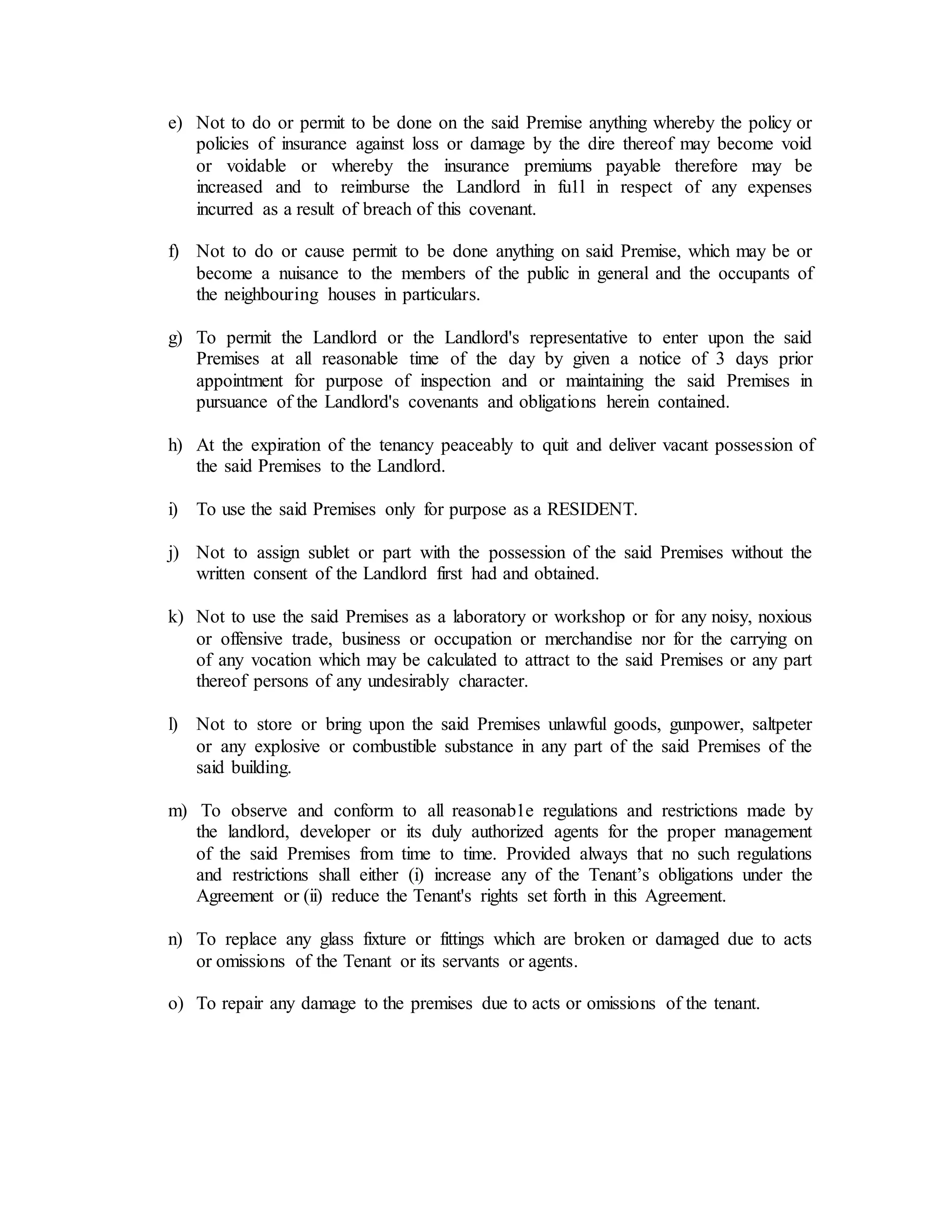 Tenancy agreement templat | DOC