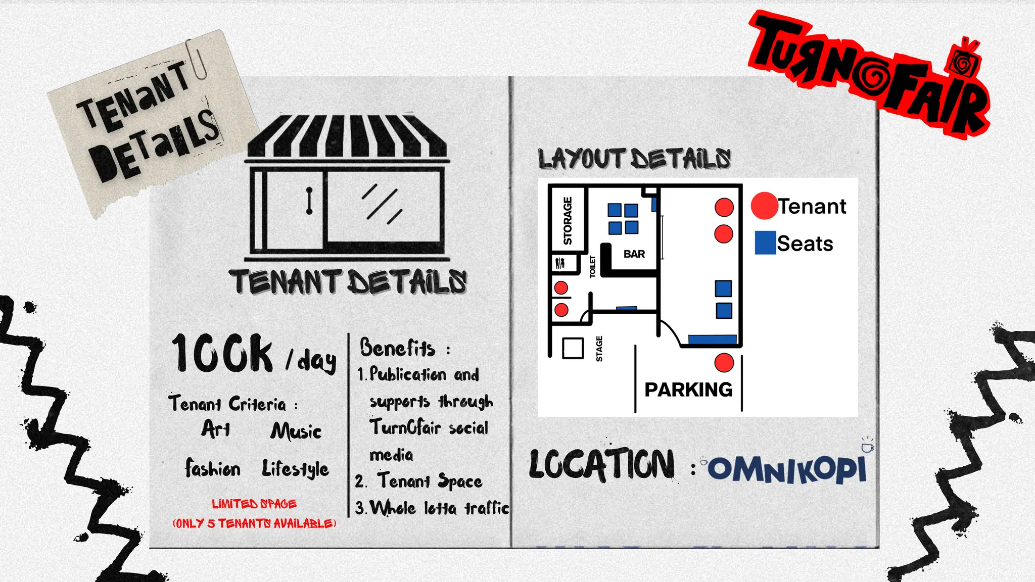 Tenant Proposal for pop up bazaar template | PDF