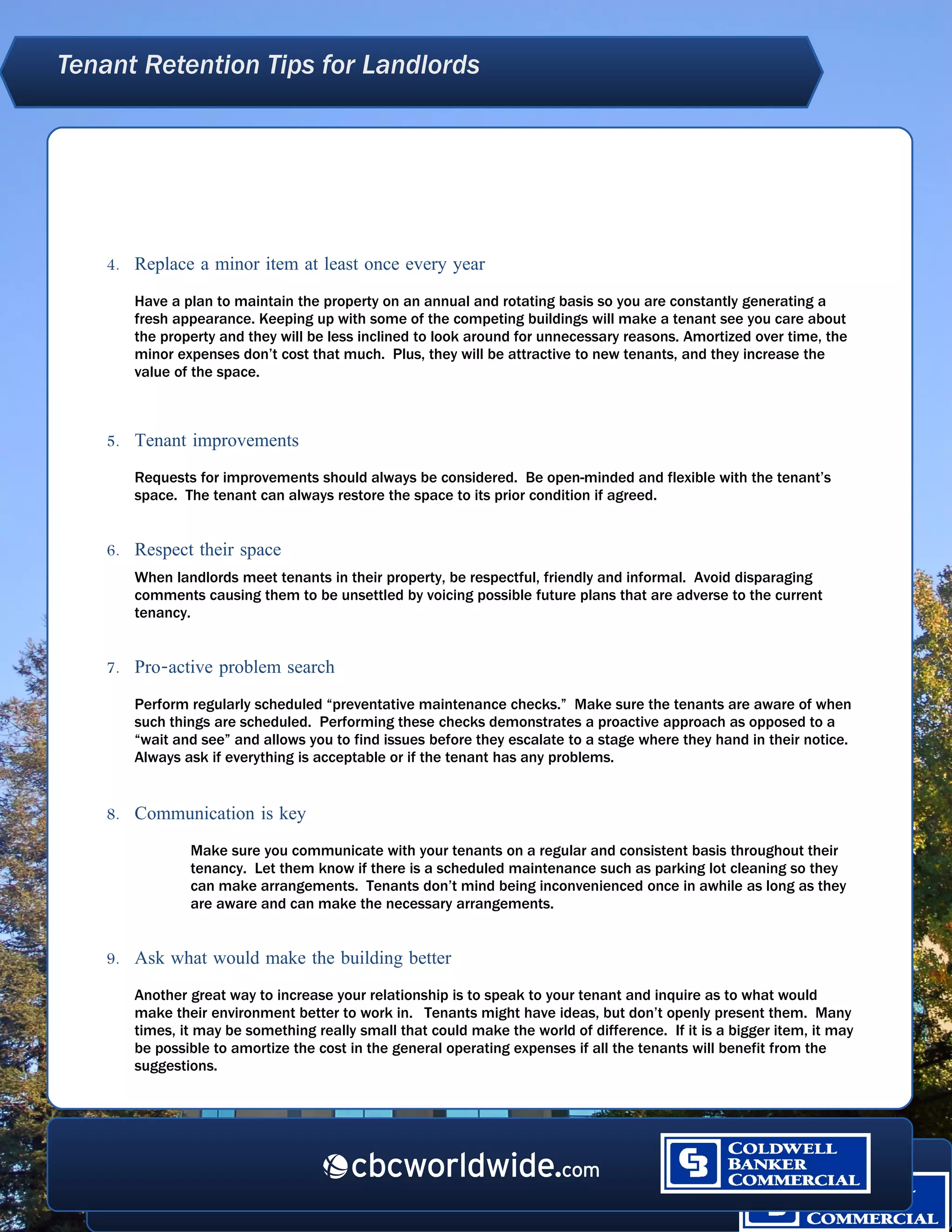 Office Tenant Retention Tips | DOC | Real Estate Renting and Leasing ...