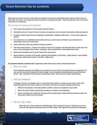 Office Tenant Retention Tips | DOC | Real Estate Renting and Leasing ...