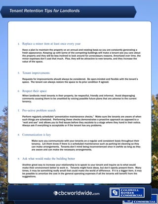 Office Tenant Retention Tips | DOC | Real Estate Renting and Leasing ...