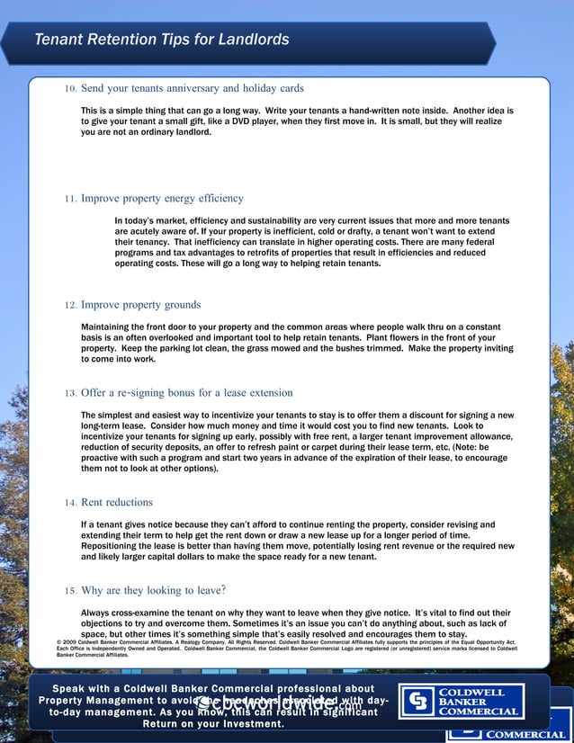 Office Tenant Retention Tips | DOC | Real Estate Renting and Leasing ...