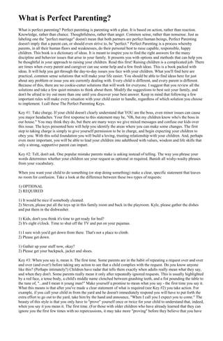 Ten basic principles of good parenting | DOC