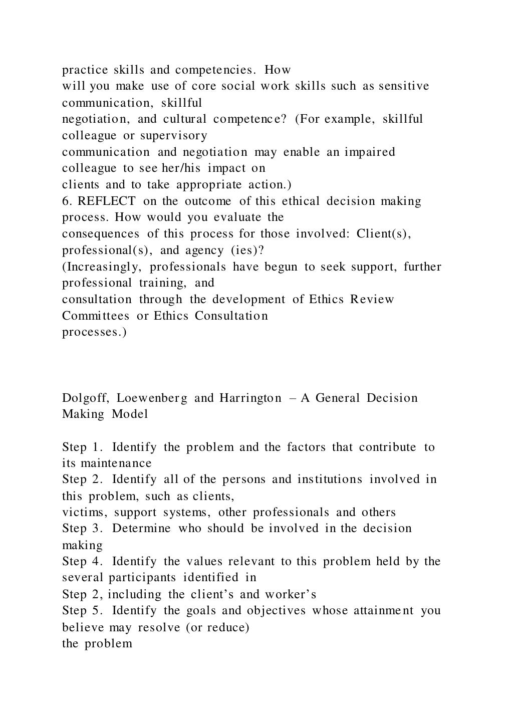 Ten Best Ethical Decision Making Models Elaine Co | DOCX