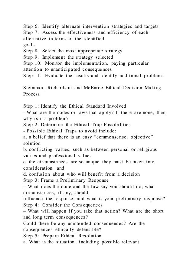 Ten Best Ethical Decision Making Models Elaine Co | PDF