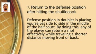 Ten cardinal rules for doubles | PPTX