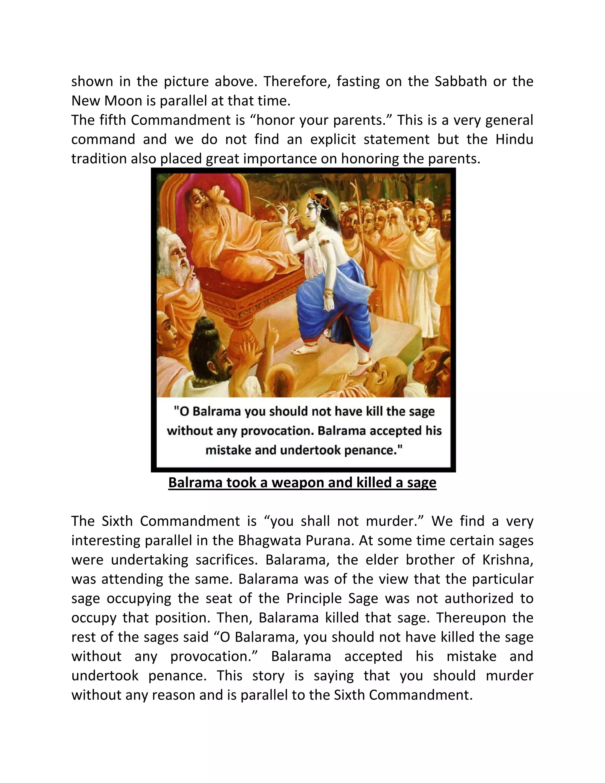 Ten Commandments of Moses and Krishna | PDF